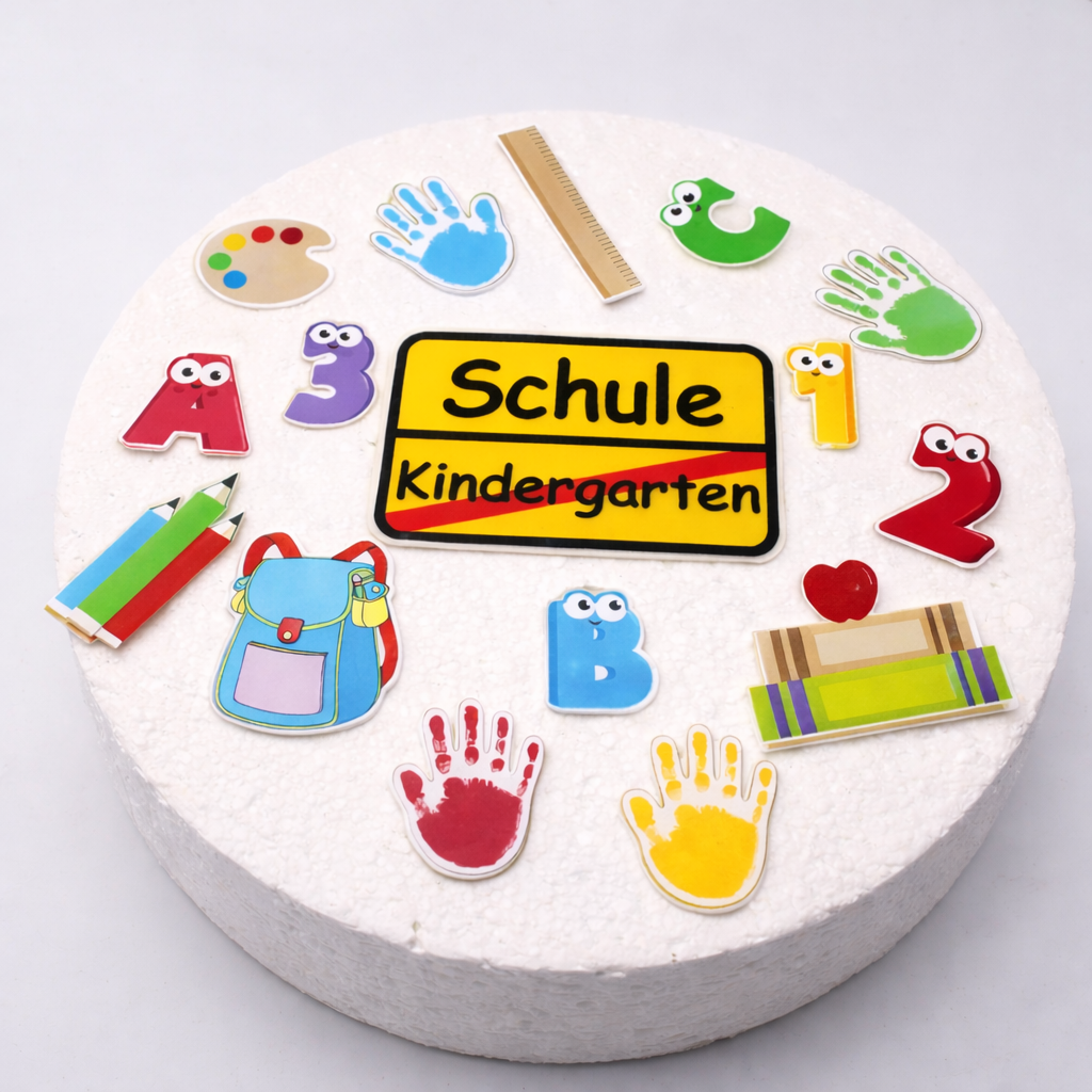 Esspapier Aufleger Schule gemischt – essbare Tortendeko Einschulung ...